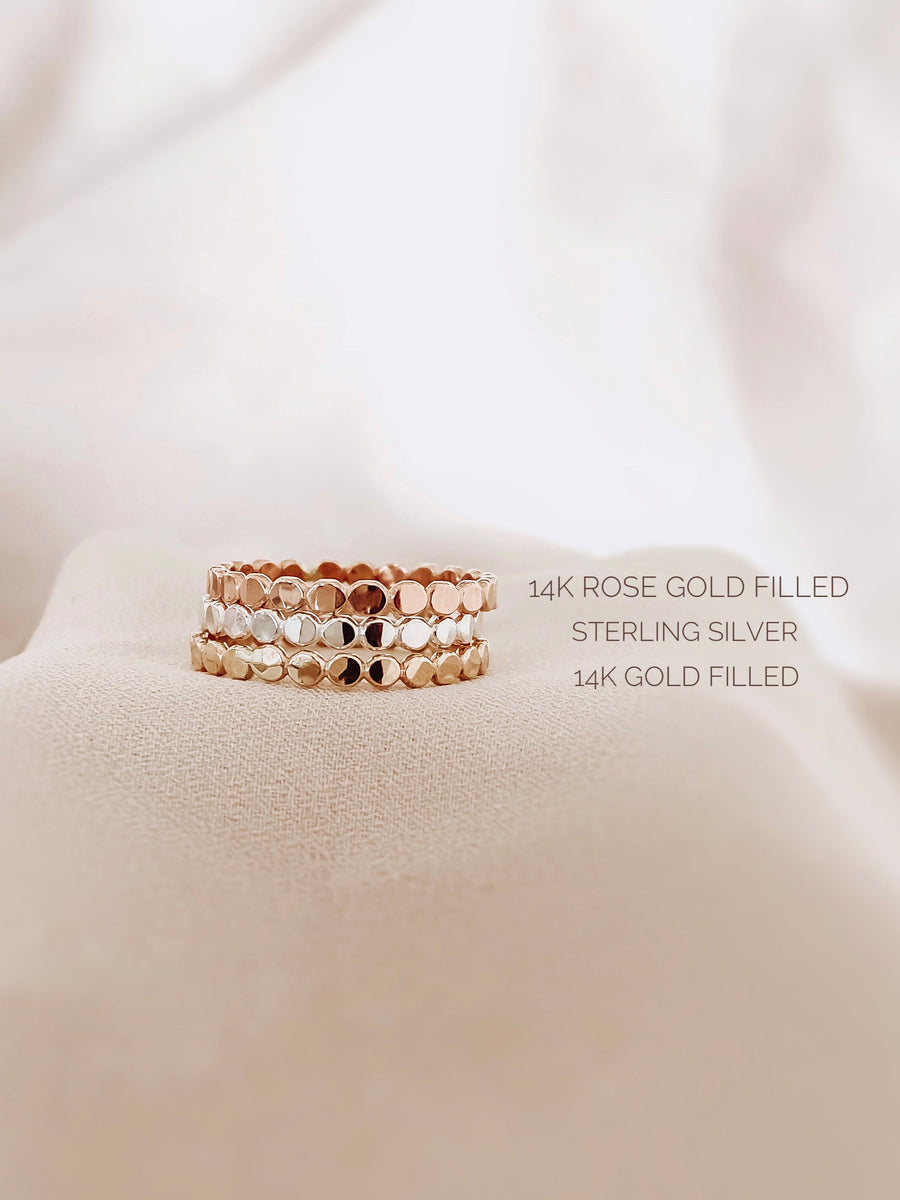 Dot Rings Set - mixed metals